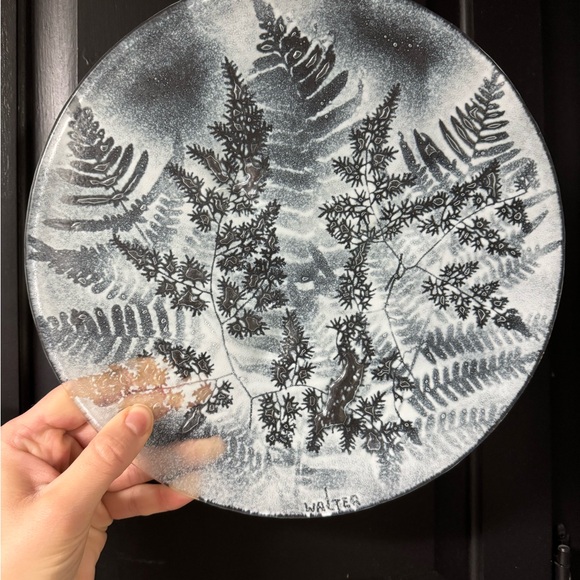 Edwin D Walter | Dining | Plate Edwin Dwalter Frost Kiln Formed Glass ...